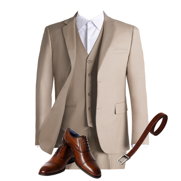 Bundle "SUIT WITH SHIRT, BELT & SHOES" - The Modern Groom